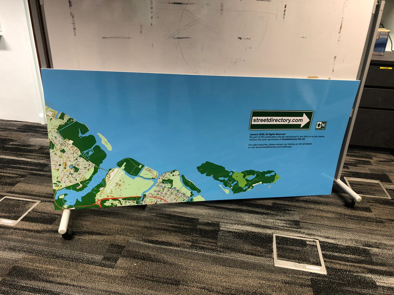 SG Magnetic Wall Maps - Magnetic Wallmap SIngapore