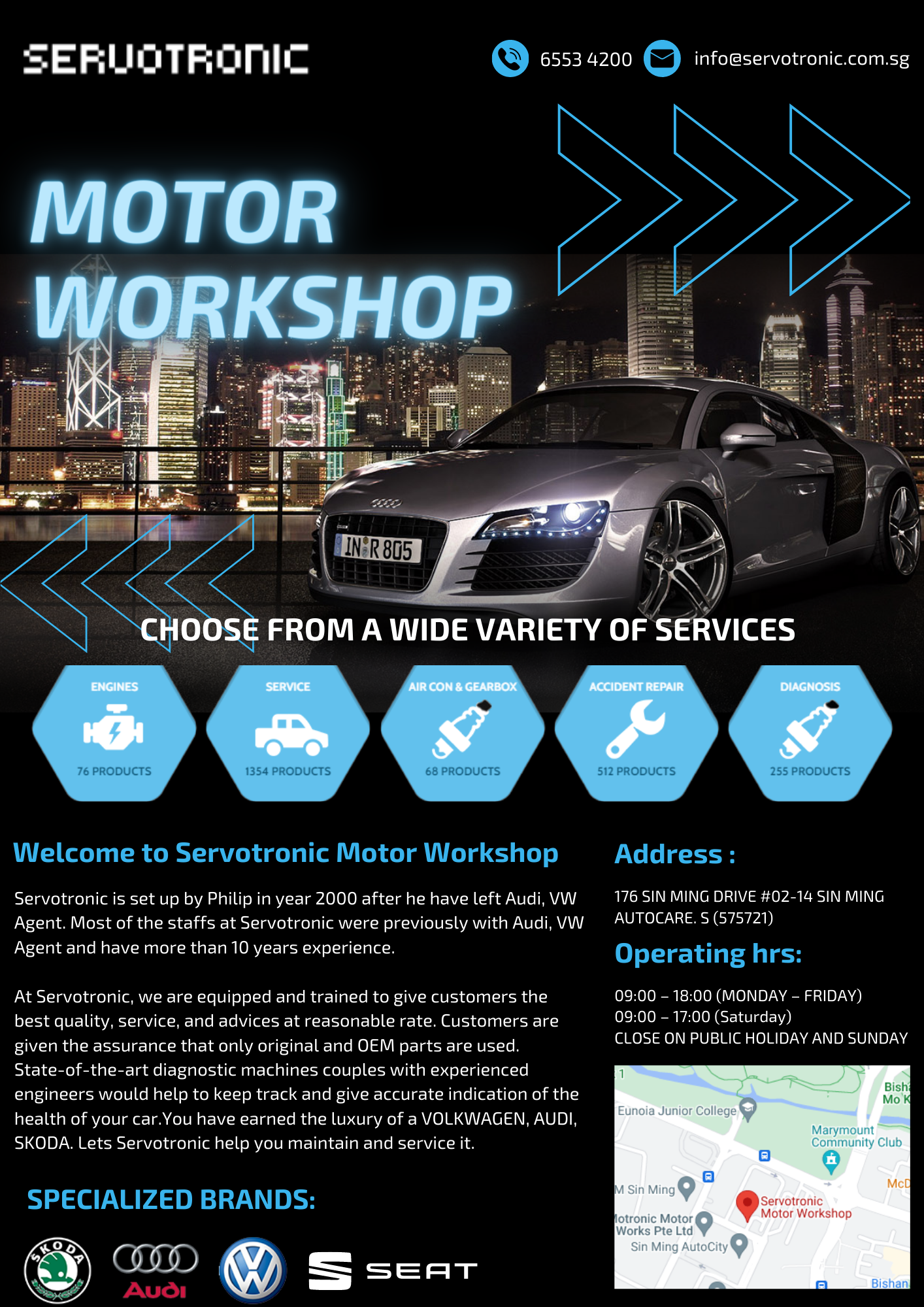 Servotronic Motor Workshop Pte Ltd - Repairs Audi & Volkswagen