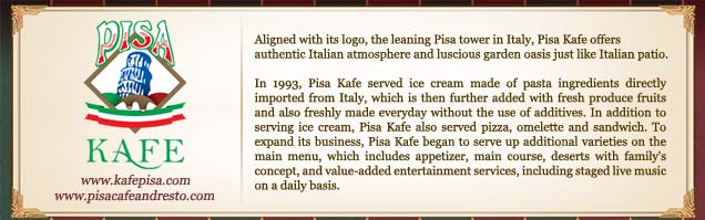 Pisa Kafe Jakarta @ Pisa Kafe - Menteng | Indonesia